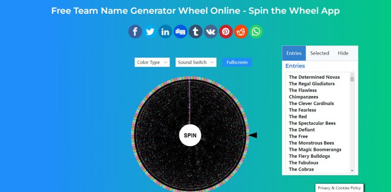 Random NFL Team Generator Wheel - Wheel Spinner App